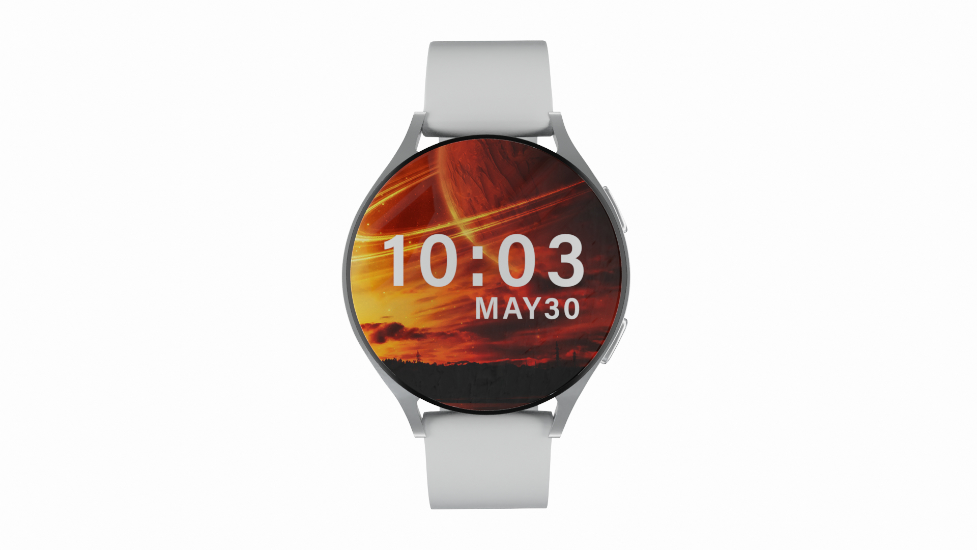Brand D Smart watch Silver Color 3D model - TurboSquid 2161484