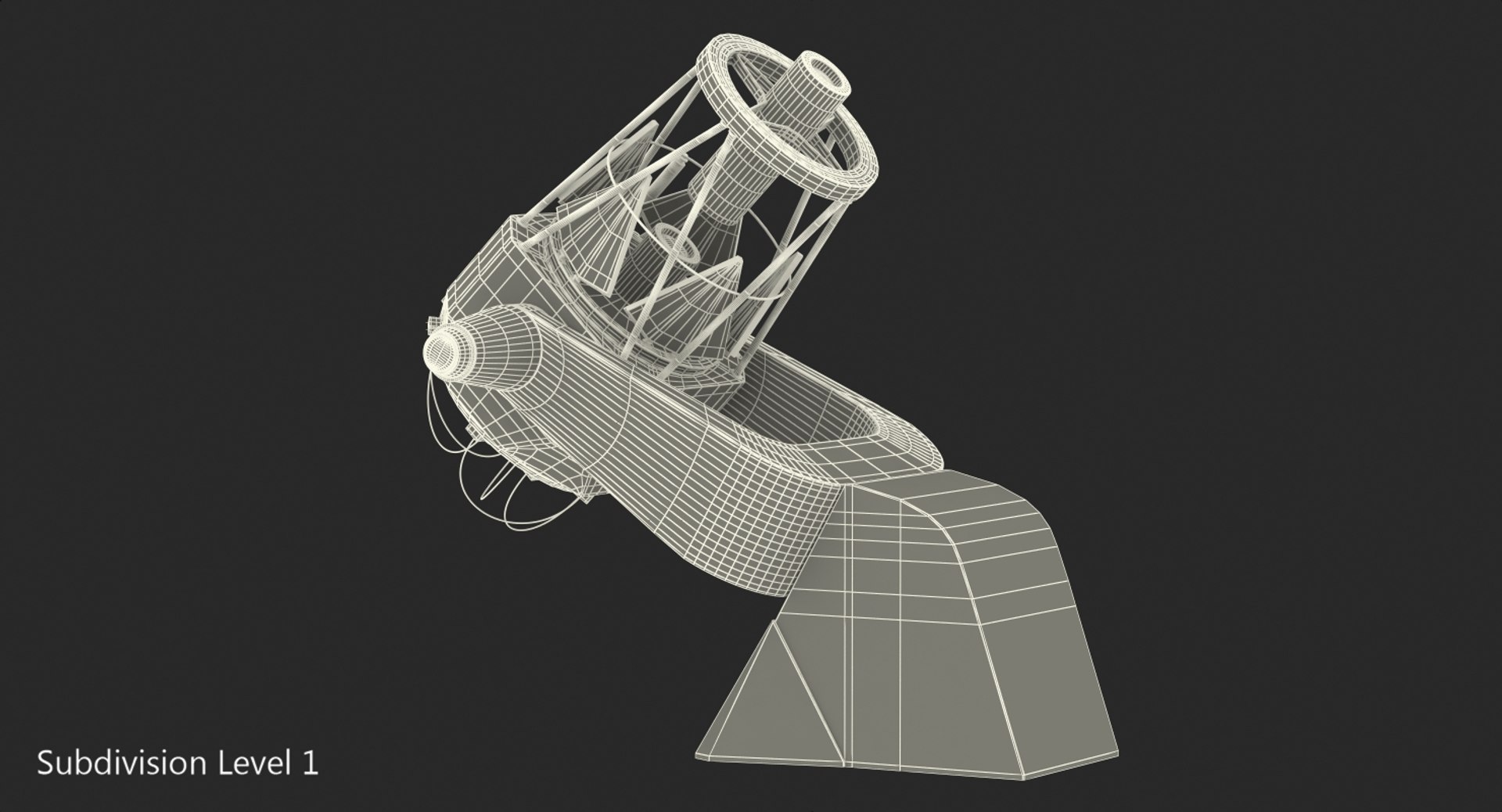 3D telescope observatory model - TurboSquid 1294444
