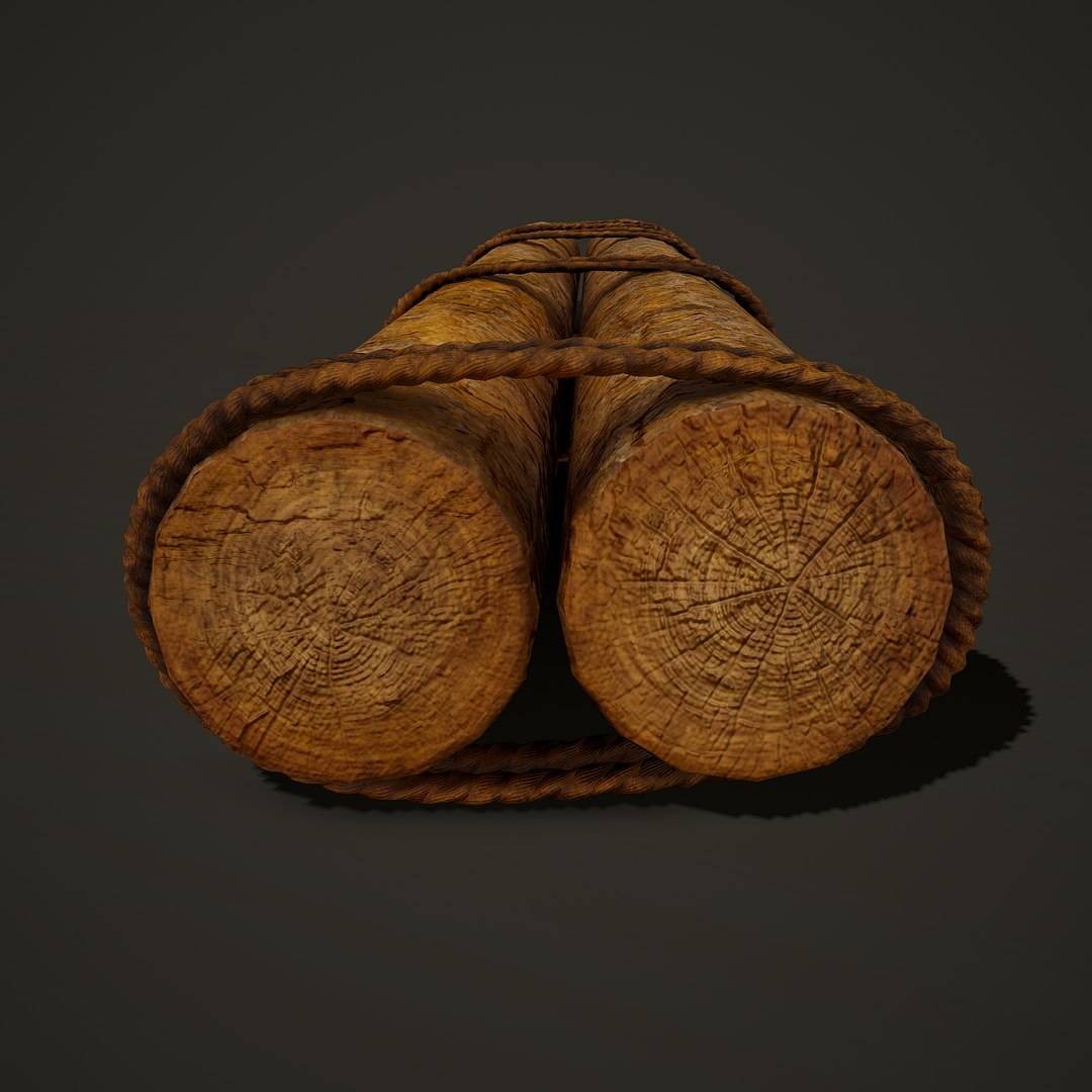 3D tied logs rope - TurboSquid 1602677