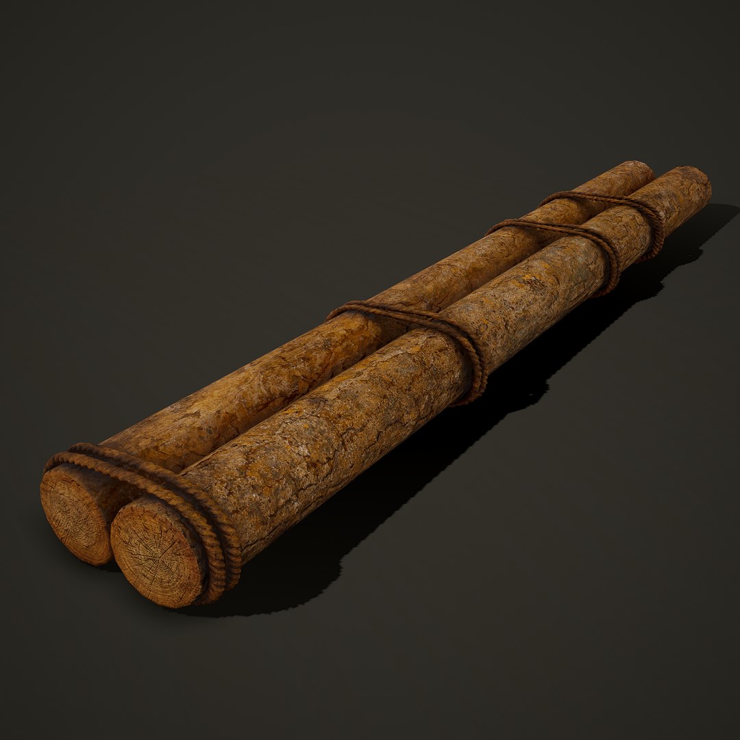3D tied logs rope - TurboSquid 1602677