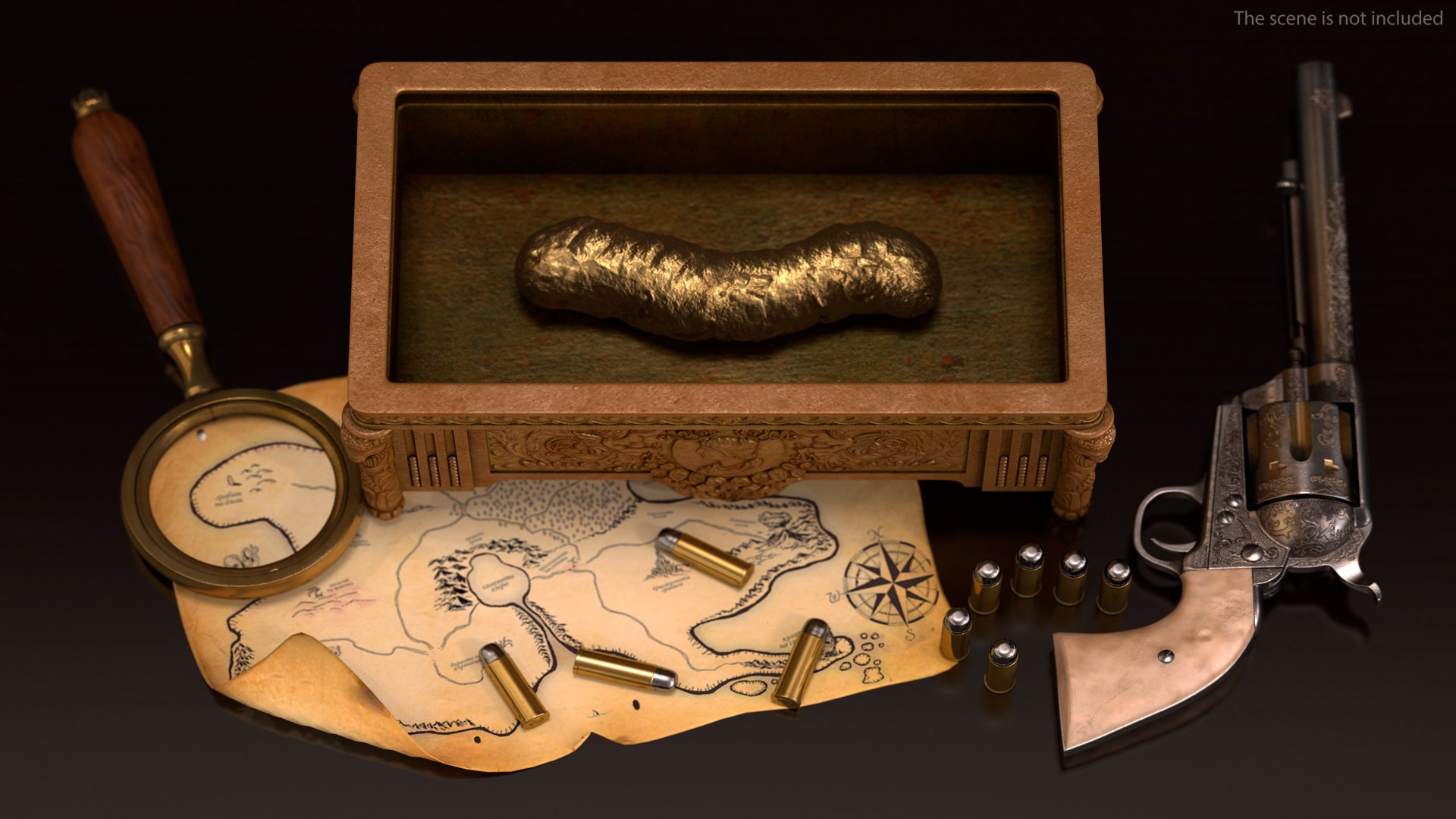 3D Little Crap Golden Model - TurboSquid 1734303