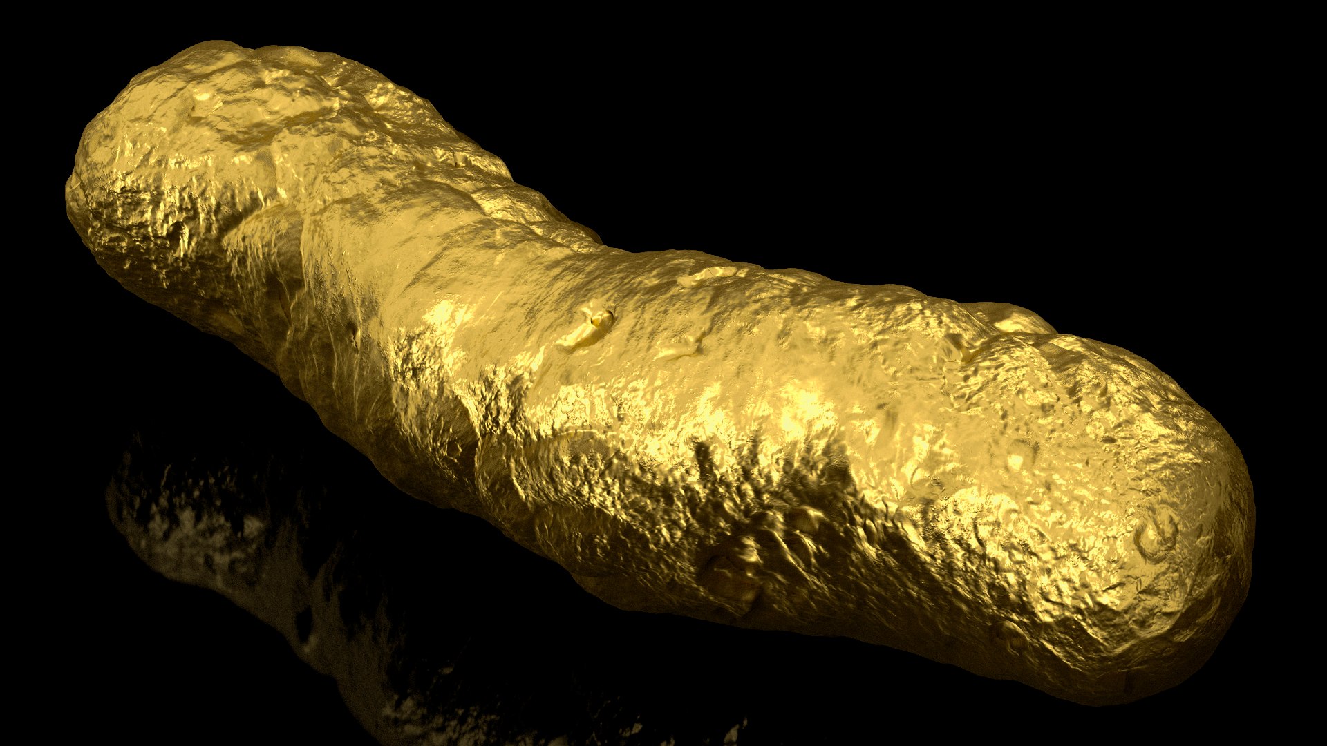 3D Little Crap Golden Model - TurboSquid 1734303