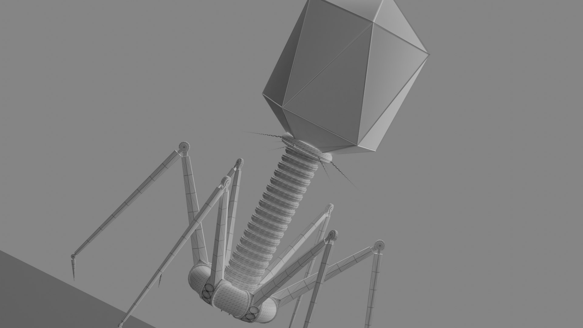 Virus Bacteriophage Nanorobot Rigged 3D Model - TurboSquid 1695630