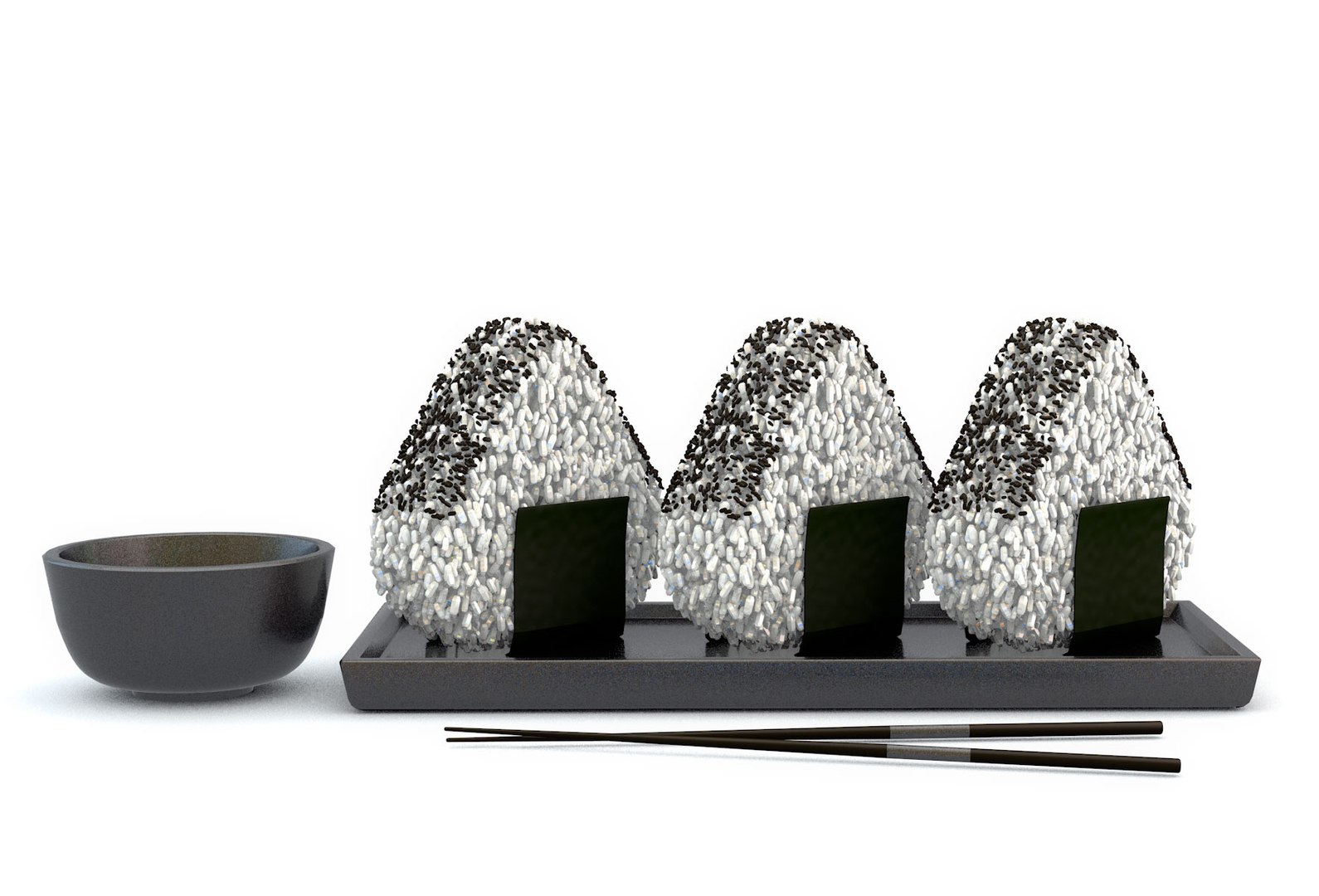 3D Onigiri Food Snack - TurboSquid 1608530