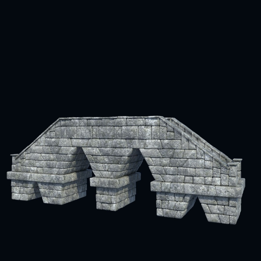 3D BRIDGE AZTEC MAYAN INCA STONE PLATFORM STAIRS COLLECTION ...