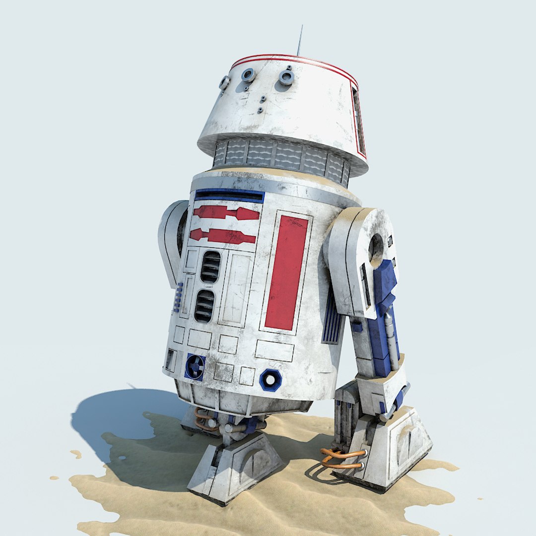 3d R5-d4 Droid Model