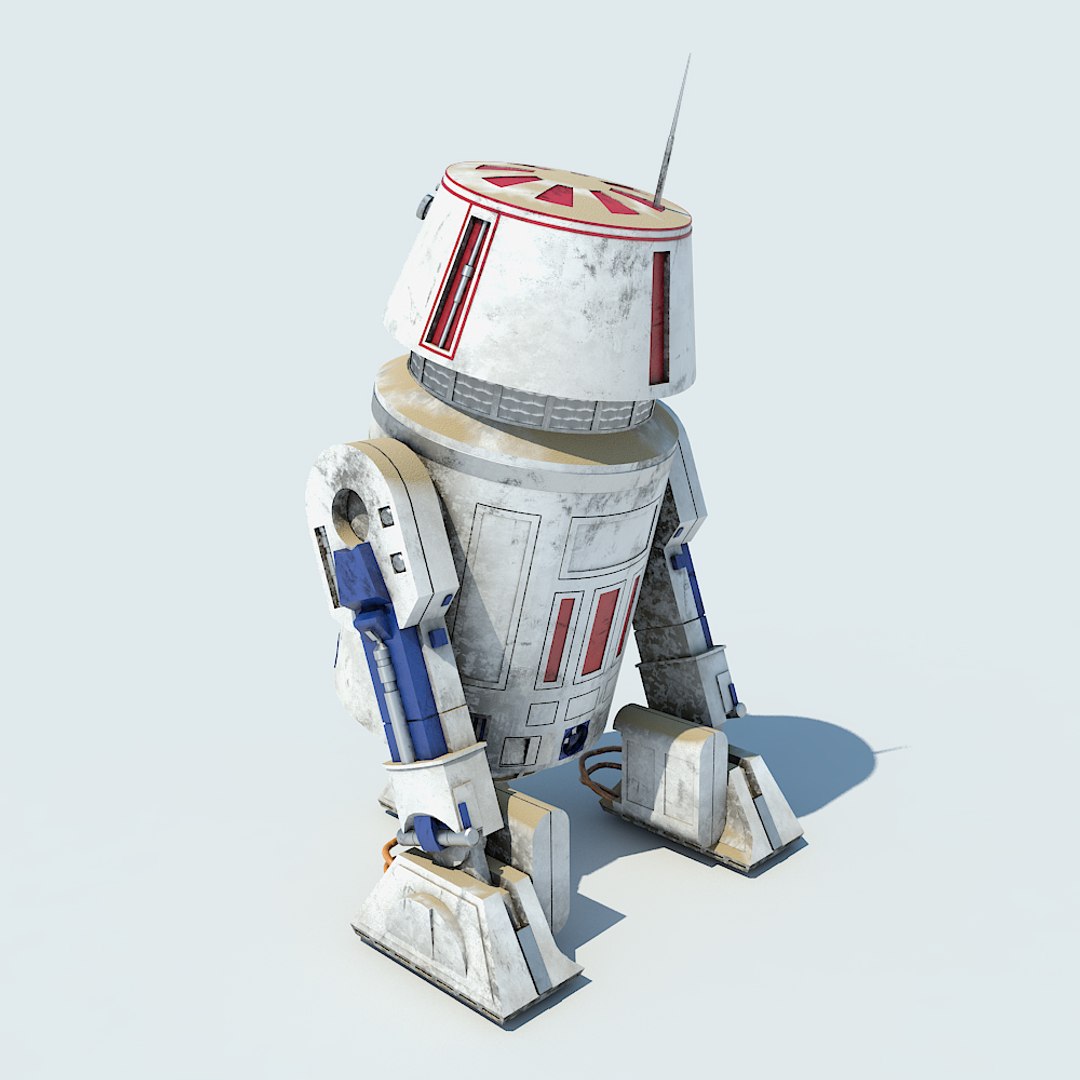 3d R5-d4 Droid Model