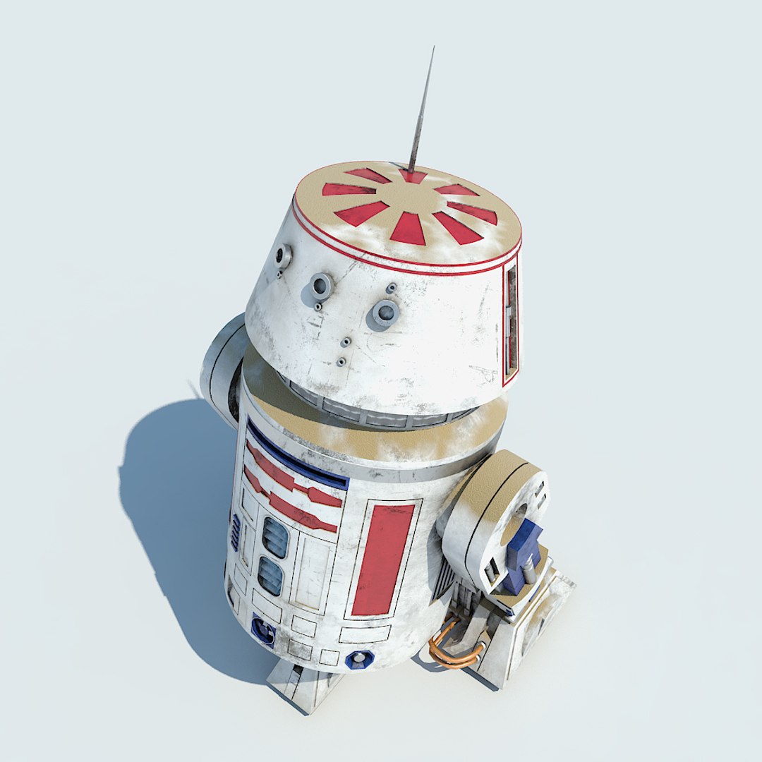 3d R5-d4 Droid Model