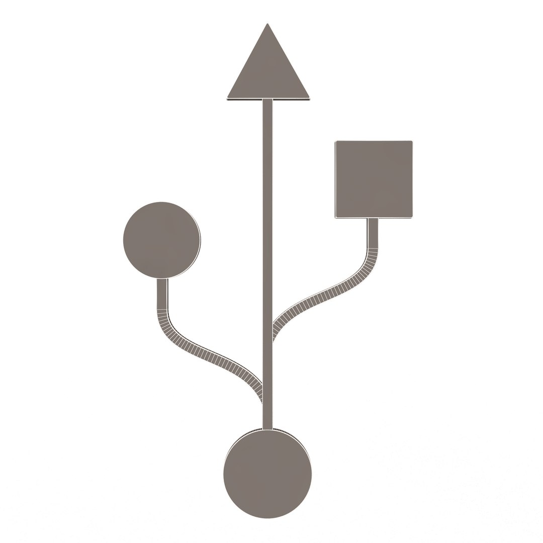 USB Symbol 3D Model - TurboSquid 1849521