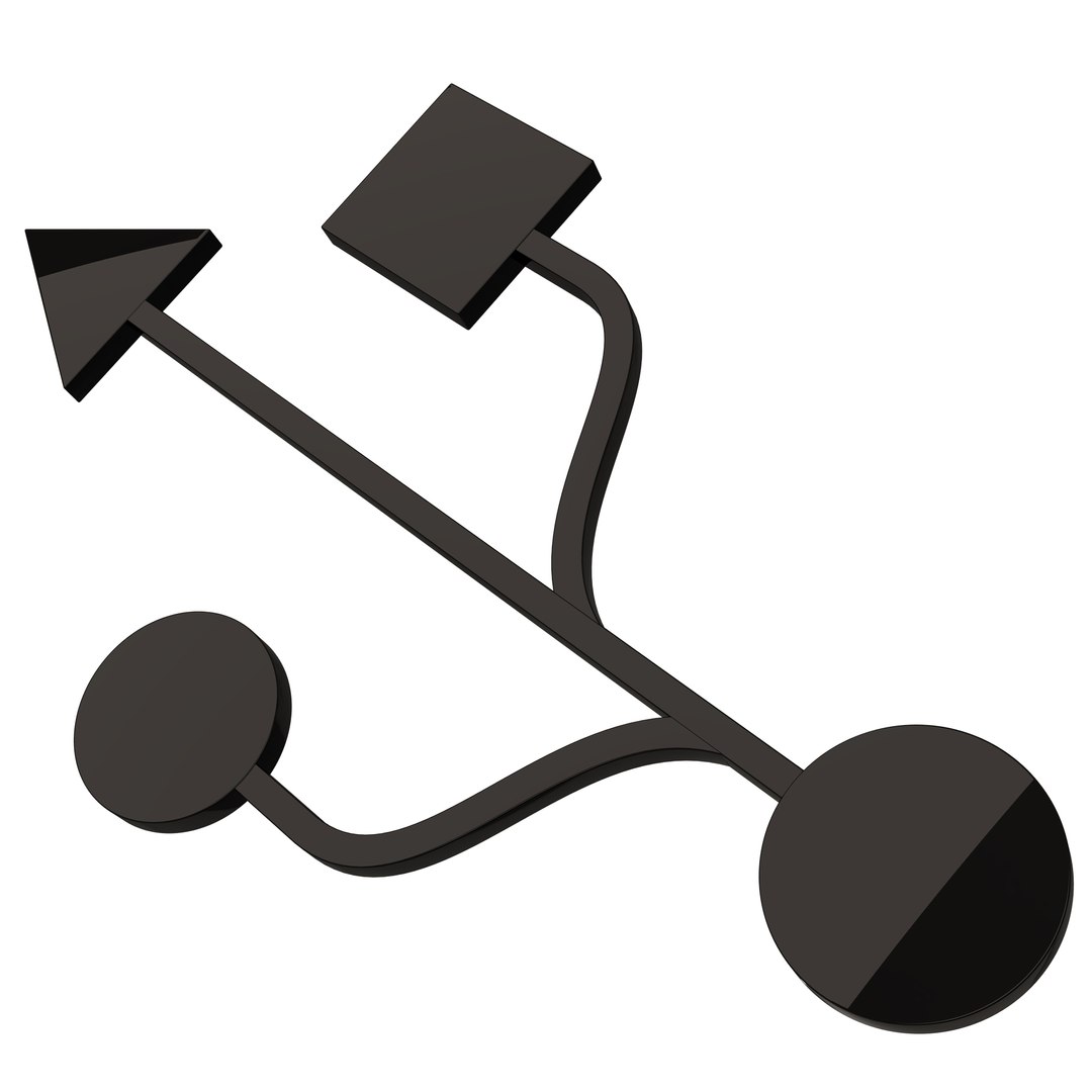 USB Symbol 3D Model - TurboSquid 1849521