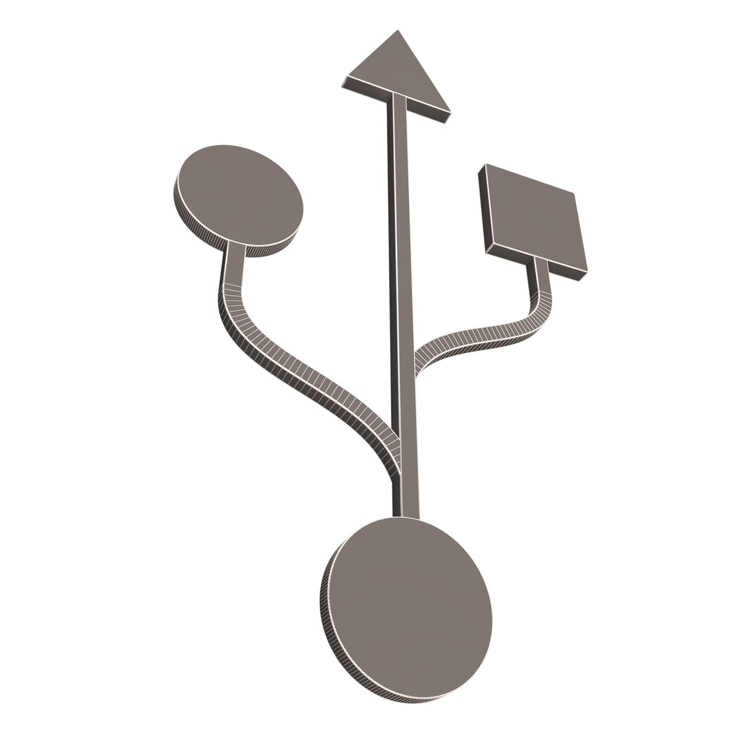 USB Symbol 3D Model - TurboSquid 1849521