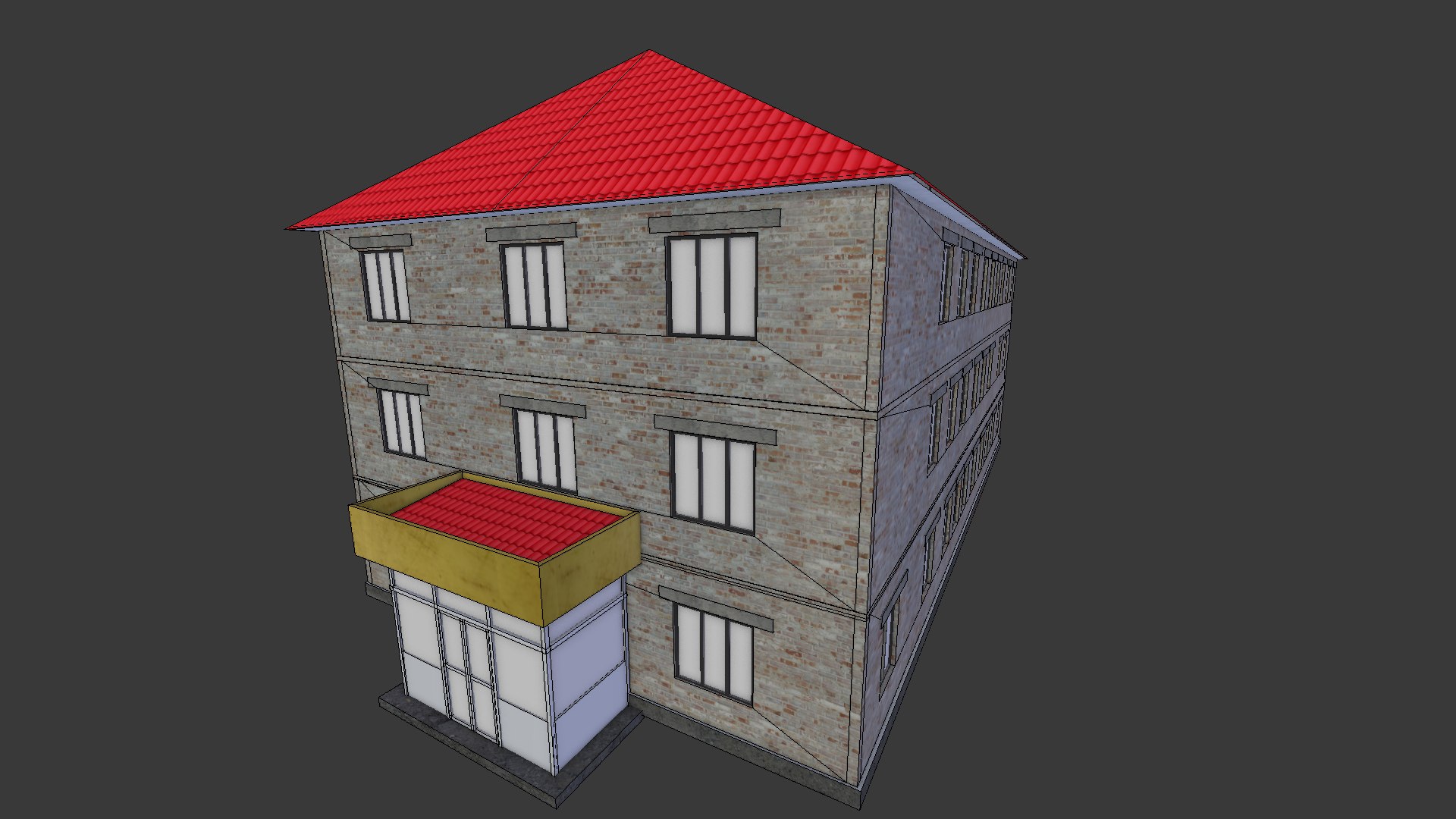 Russian School Building 3d Model