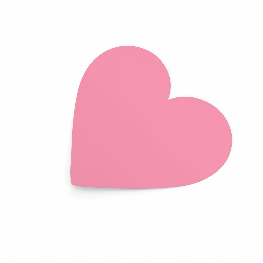 3D Model Pink Heart Sticky Note - TurboSquid 2185491