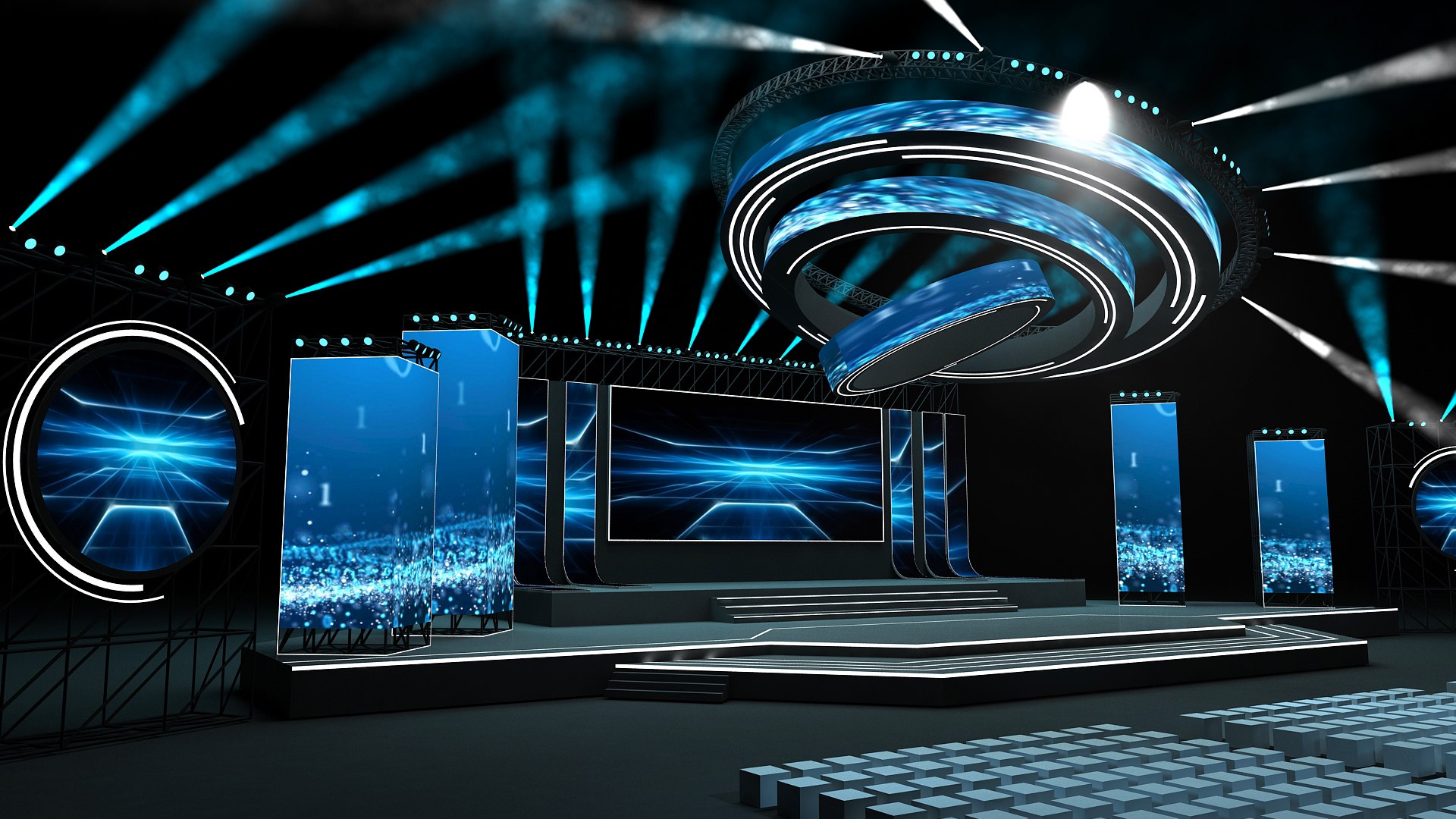 Virtual Event Stage 10 3D Model - TurboSquid 2192854
