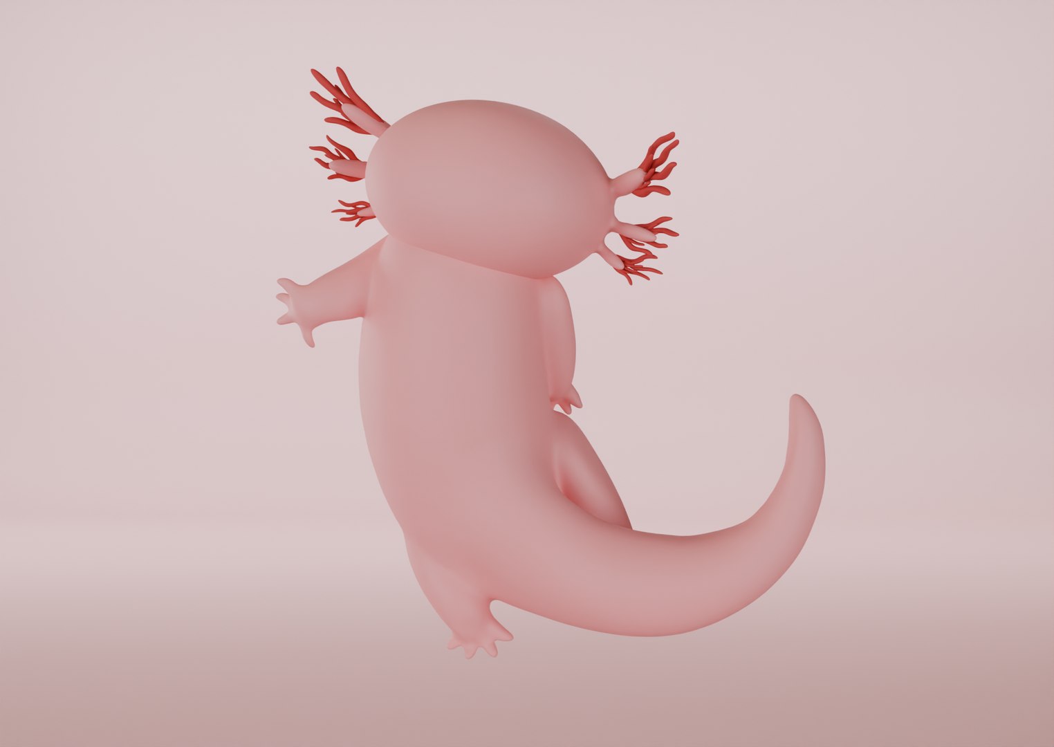 3D Axolotl - TurboSquid 2190833