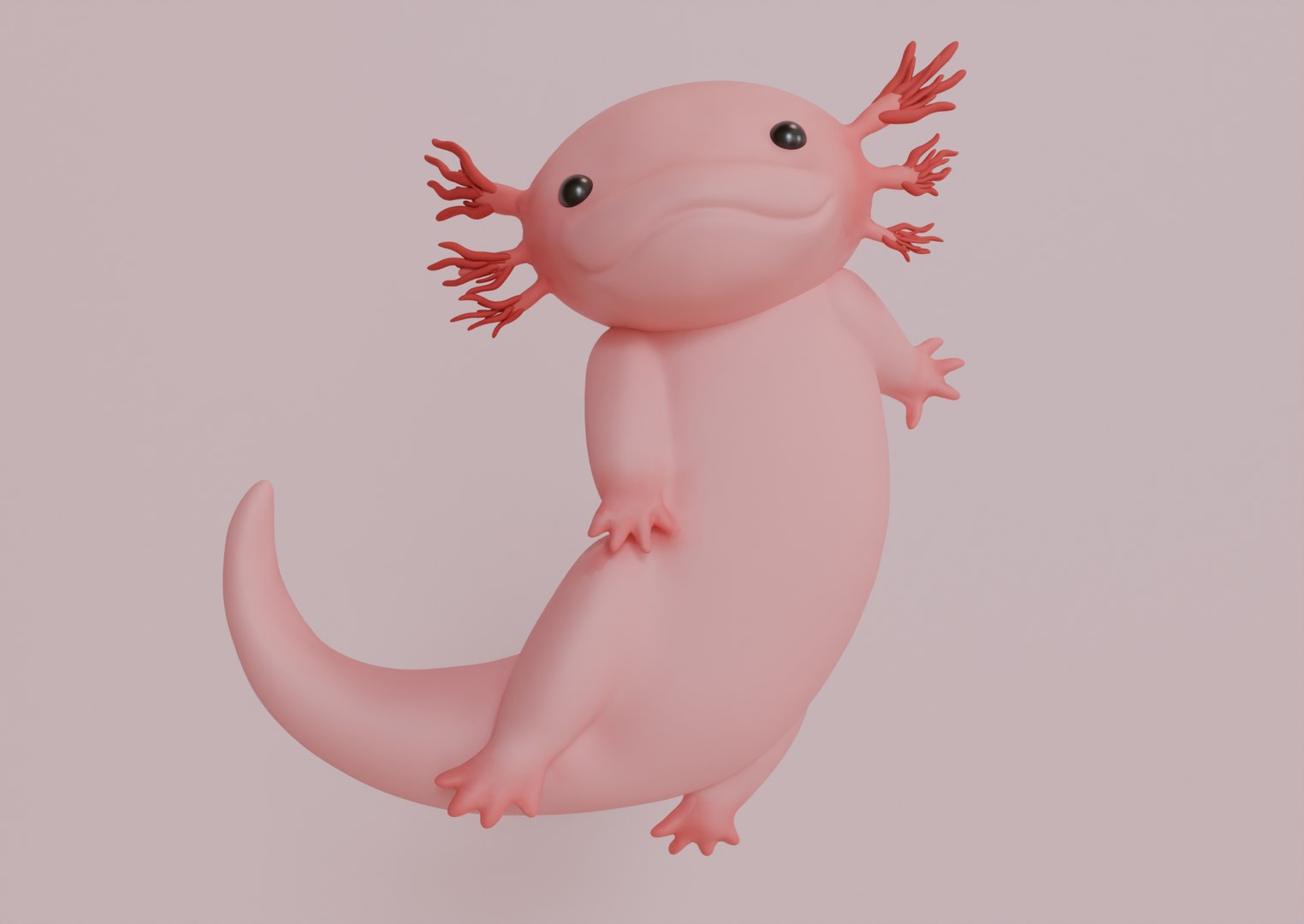 3D Axolotl - TurboSquid 2190833