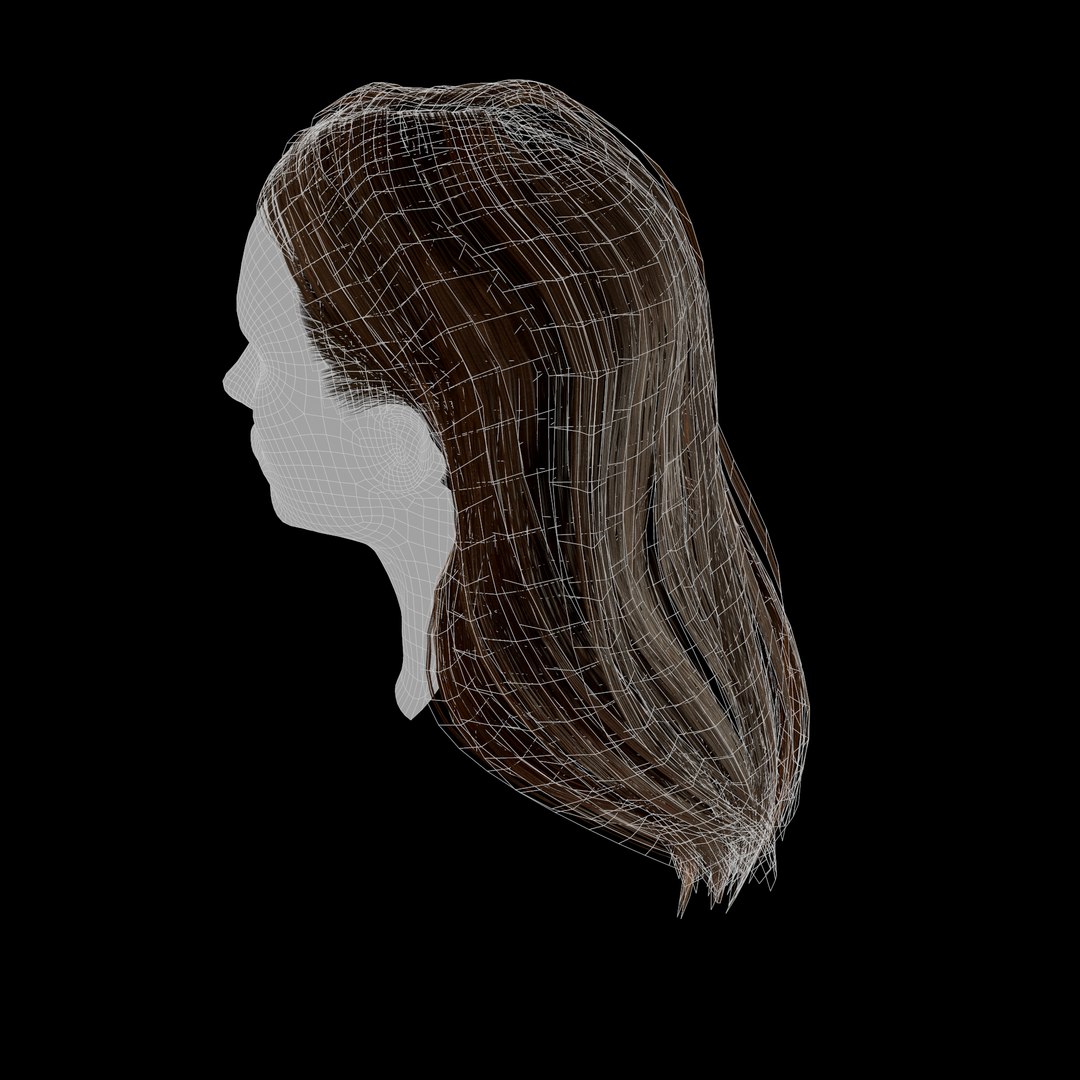 3D hair layered low-poly - - TurboSquid 1592945