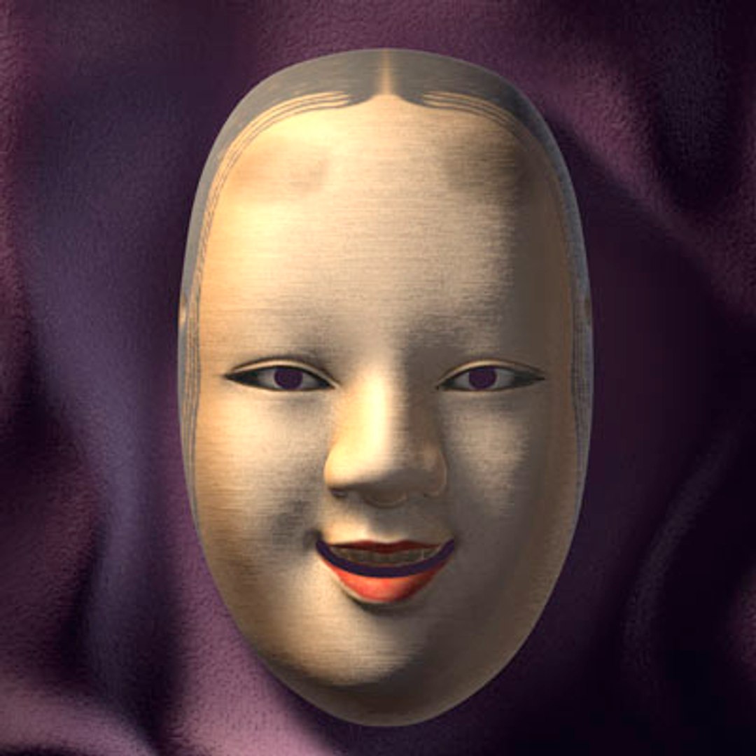 japanese noh masks ko-omote 3d model