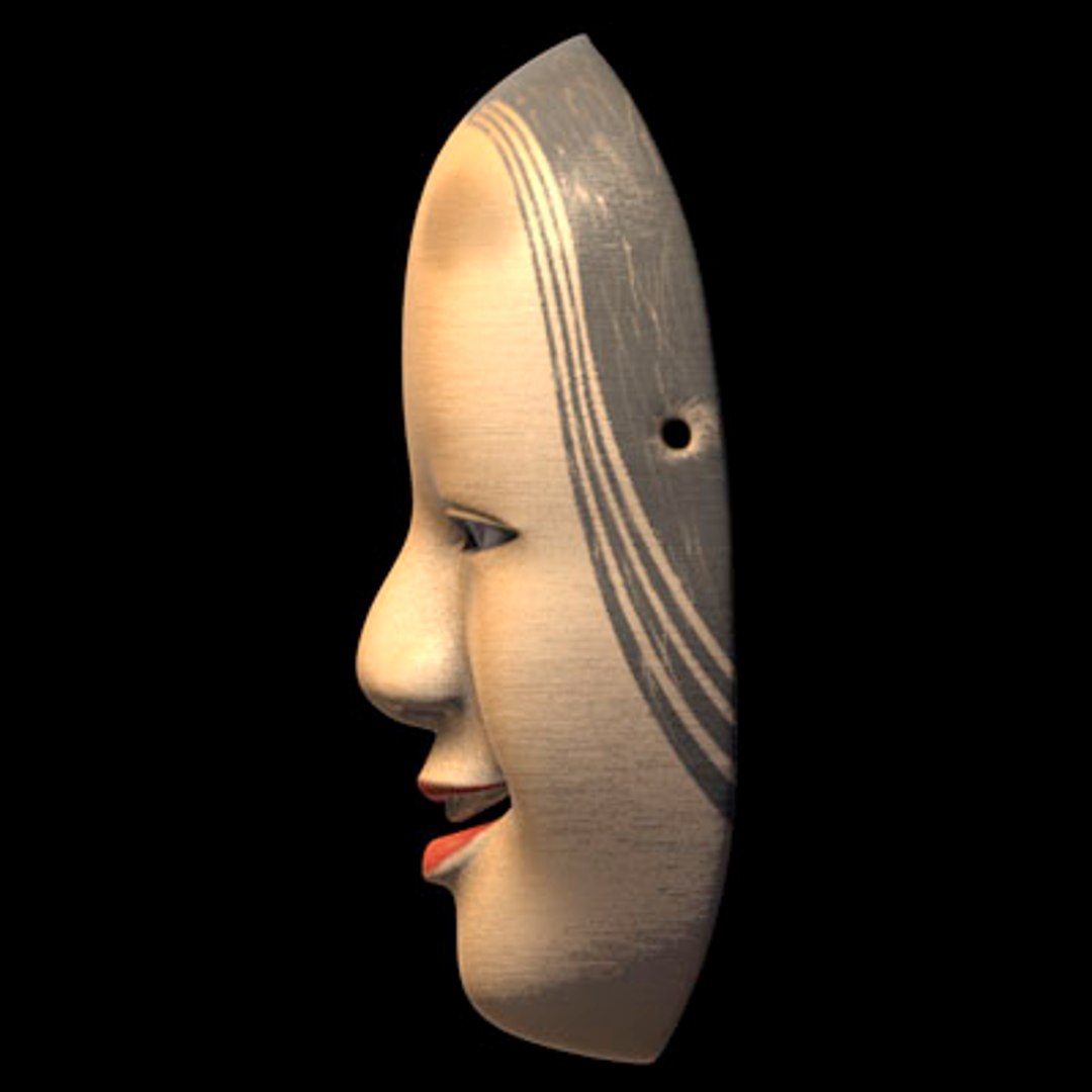 japanese noh masks ko-omote 3d model