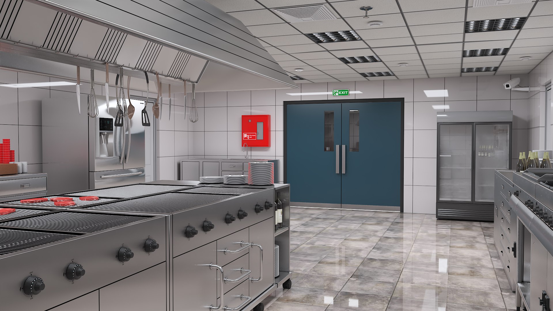 Restaurant And Commercial Kitchen 3D - TurboSquid 2214527