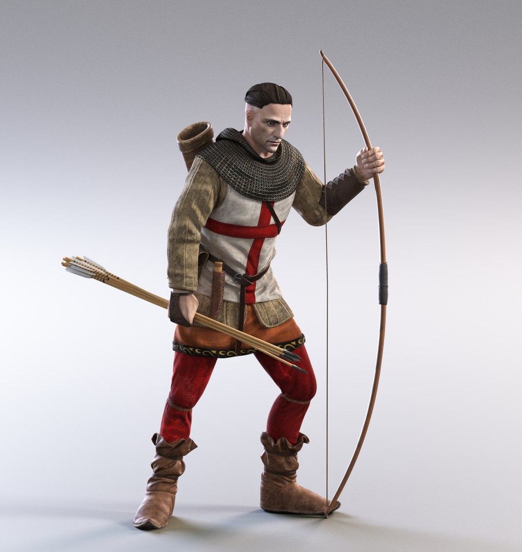 Medieval English Archer 3D - TurboSquid 1395666