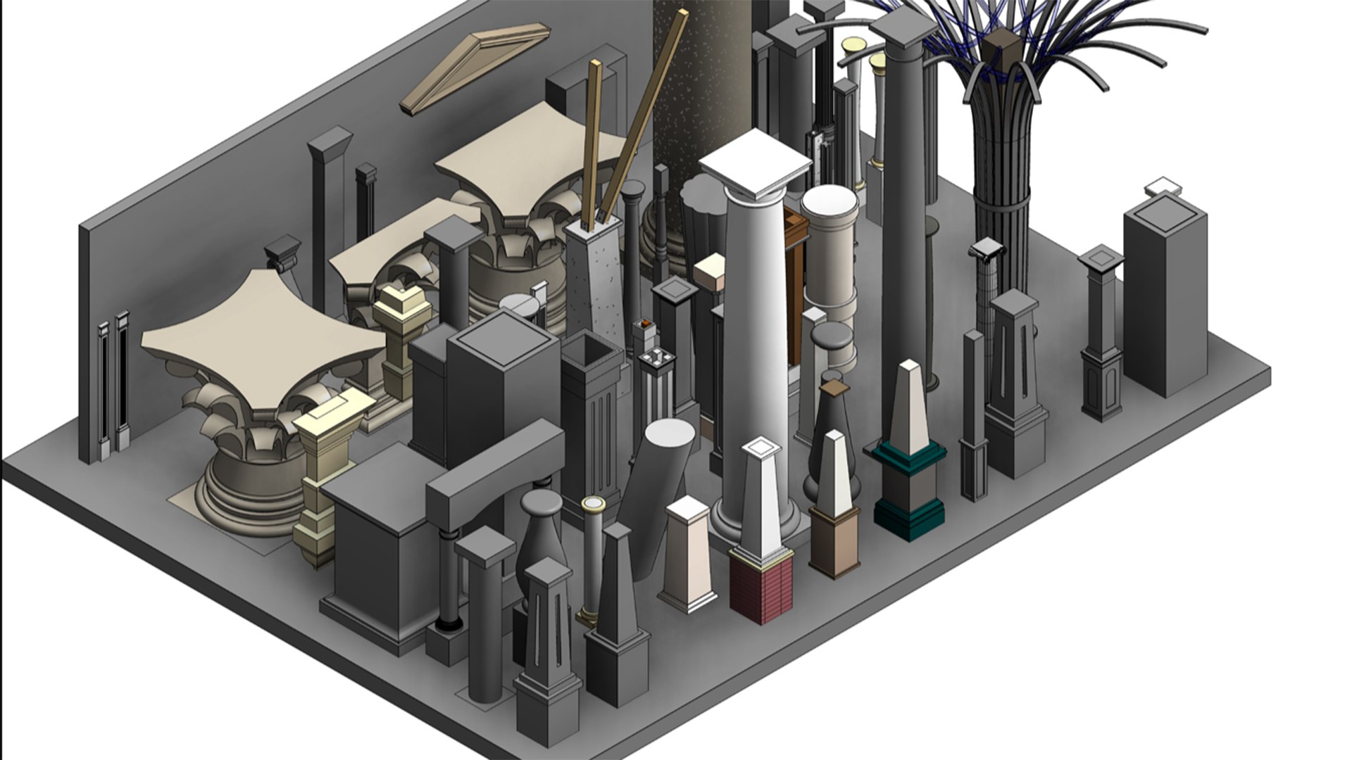 Set of Architectural column familiesRevit 3D model - TurboSquid 2156153