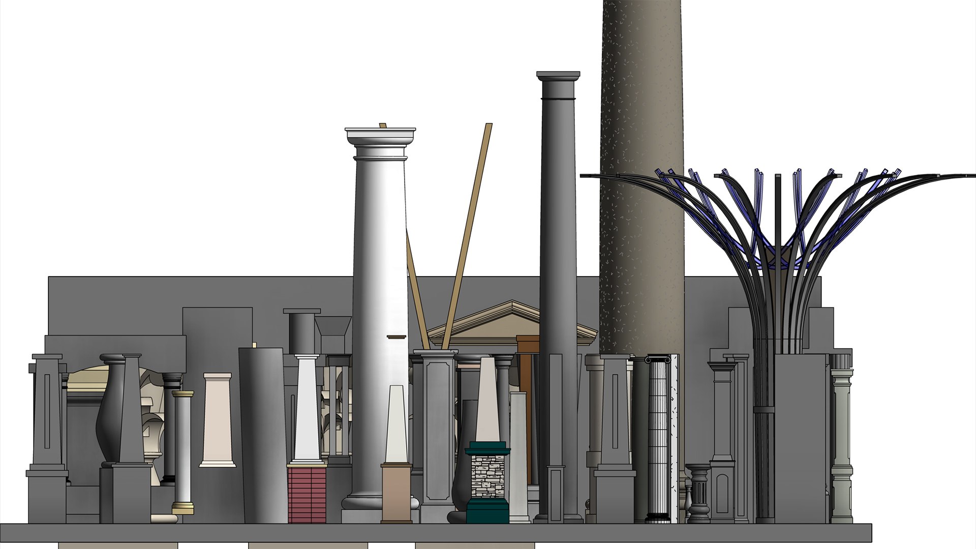 Set of Architectural column familiesRevit 3D model - TurboSquid 2156153