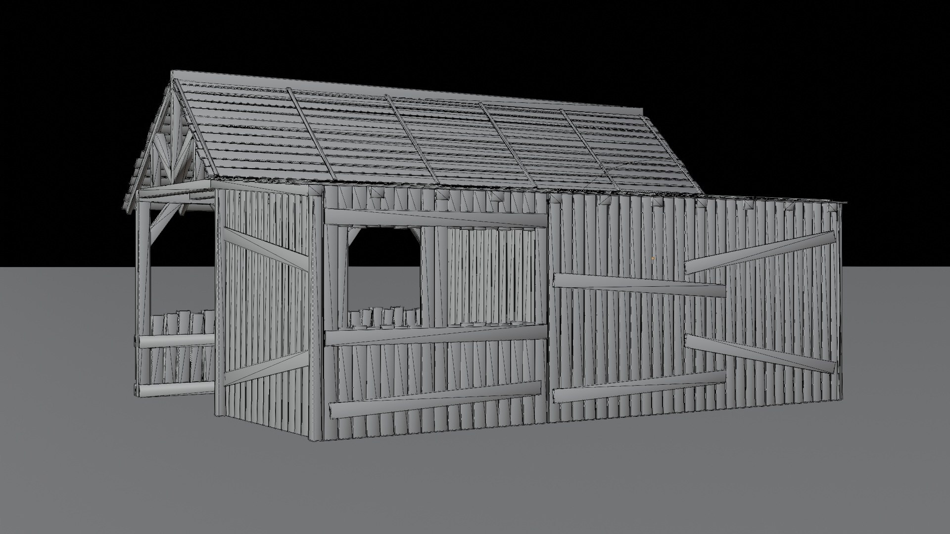 Old Wooden Medieval Shed Building 2 3D Model - TurboSquid 2103833