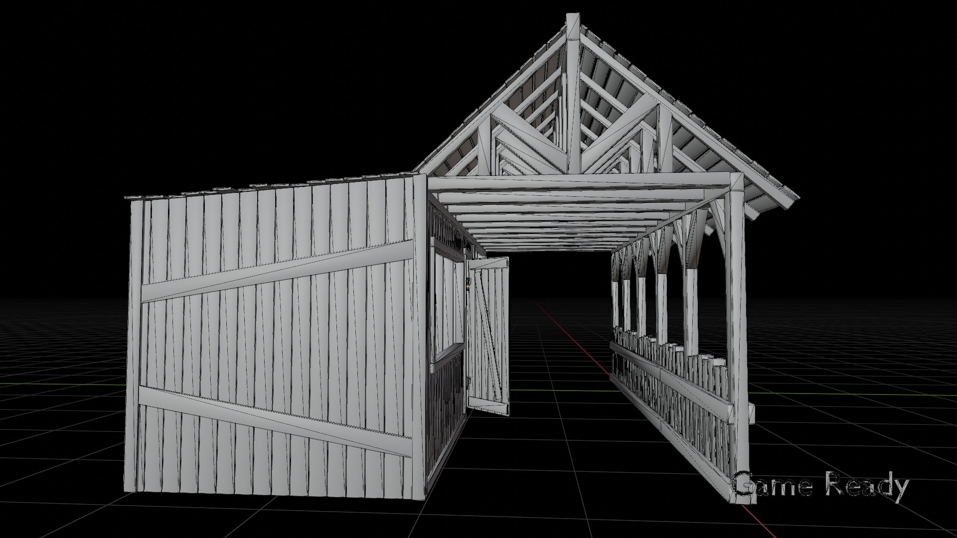 Old Wooden Medieval Shed Building 2 3D model - TurboSquid 2103833