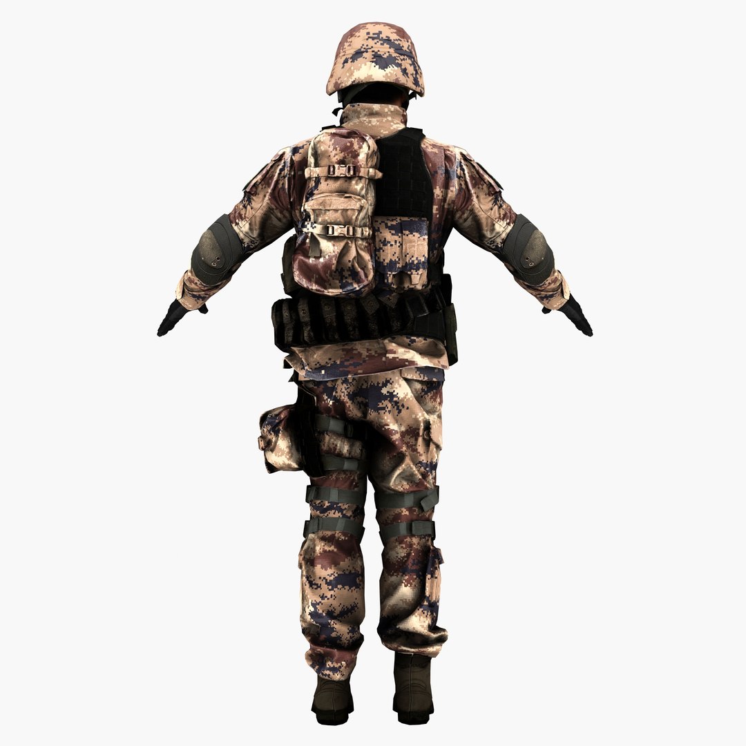 3D pla chinese soldier - TurboSquid 1668794