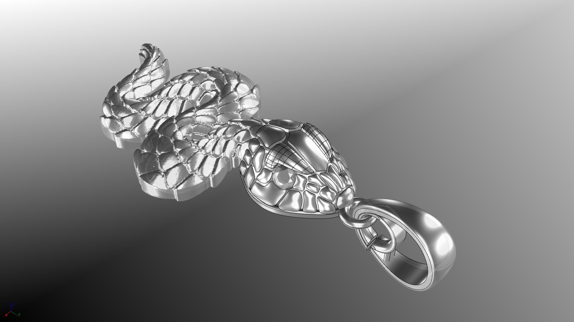 3D Model 3dm Stl Snake Necklace Printable Jewelry Print - TurboSquid ...