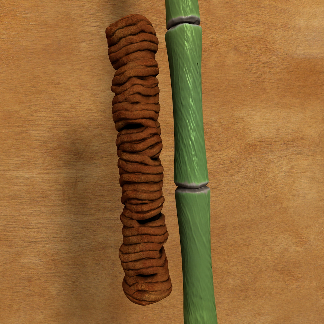 3d bamboo fight staff bo