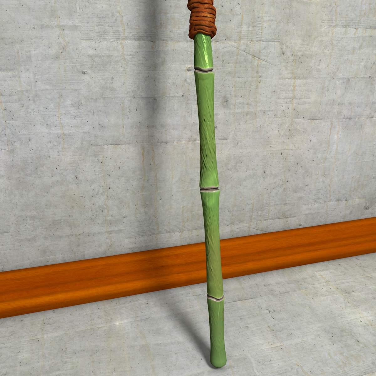 3d bamboo fight staff bo