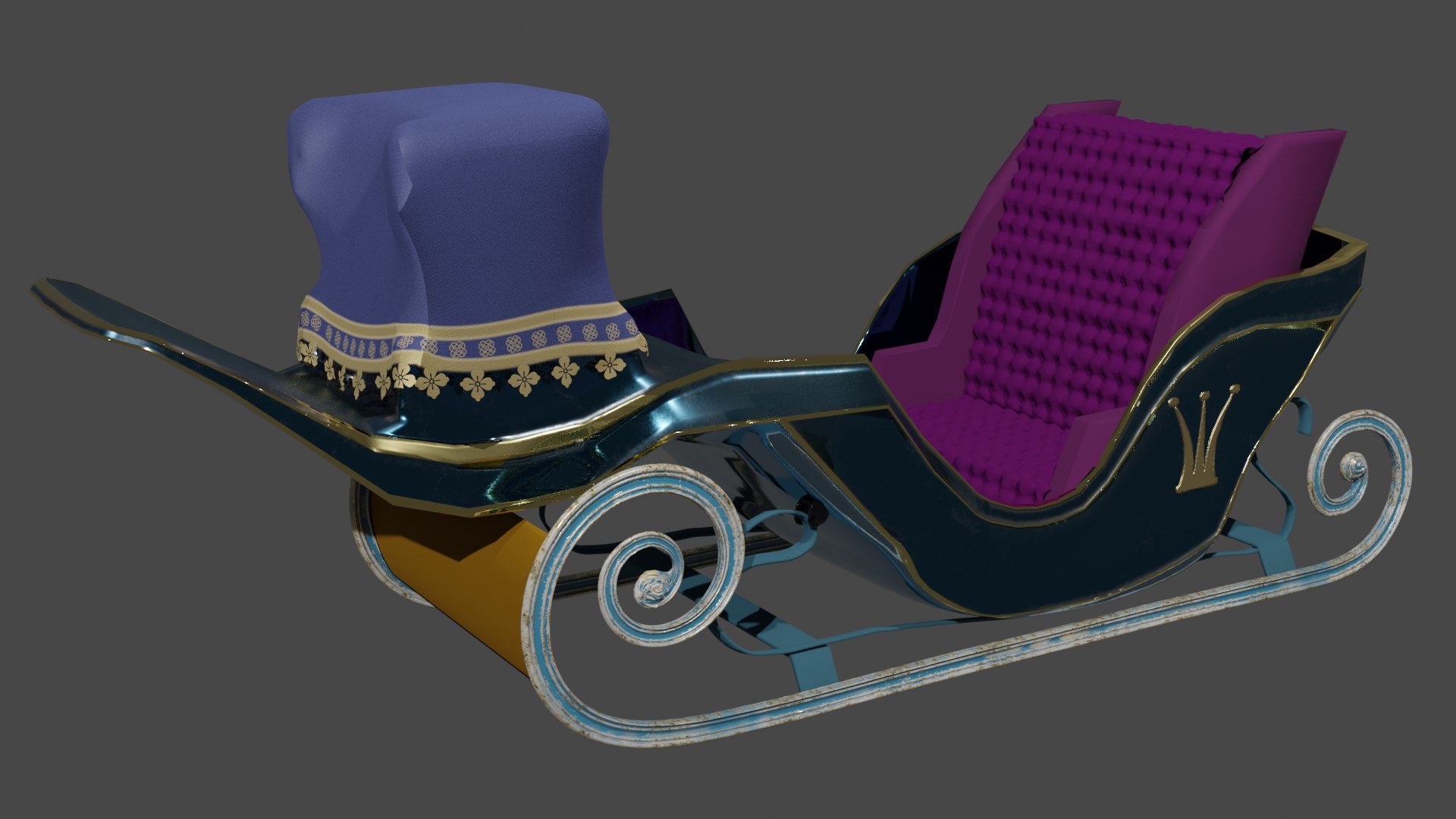 Sleigh 3D model - TurboSquid 1740814