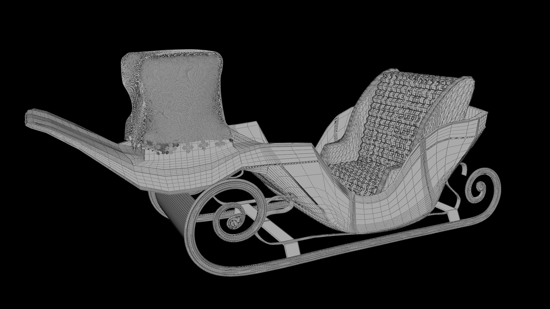 Sleigh 3D model - TurboSquid 1740814