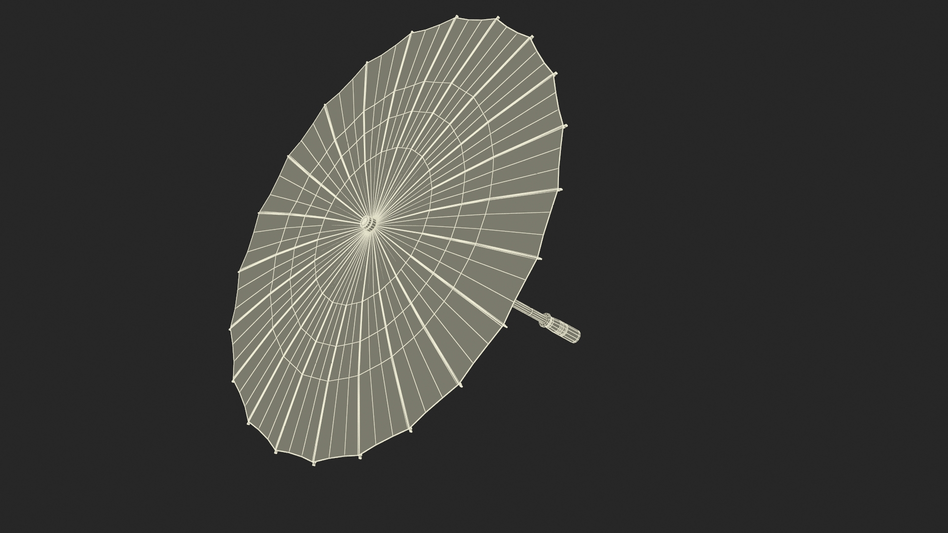 Chinese Umbrella Red Open 3D Model - TurboSquid 1993617