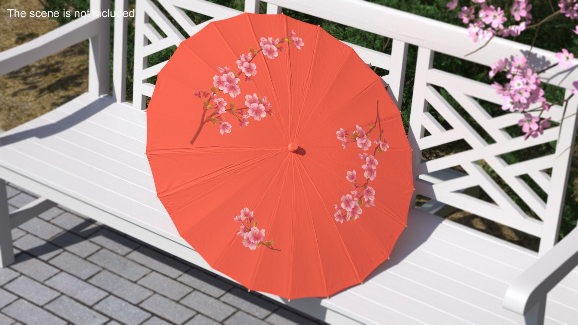 Chinese Umbrella Red Open 3D Model - TurboSquid 1993617