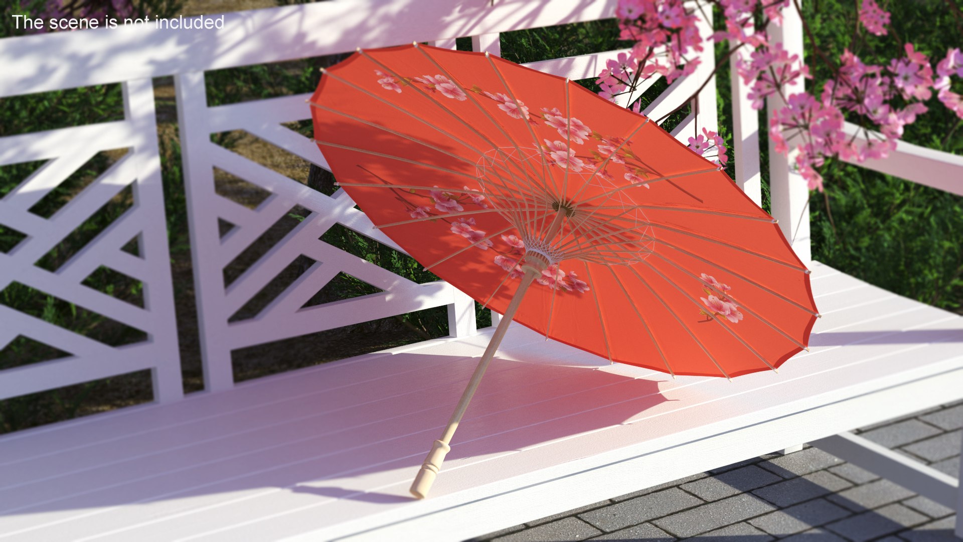 Chinese Umbrella Red Open 3D Model - TurboSquid 1993617