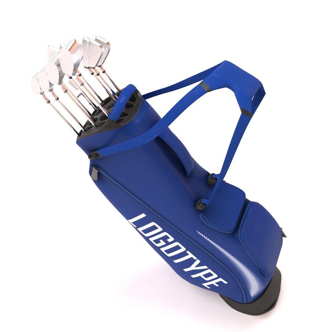 3D Golf Bag Printable Plus Set Of Clubs - TurboSquid 1896857