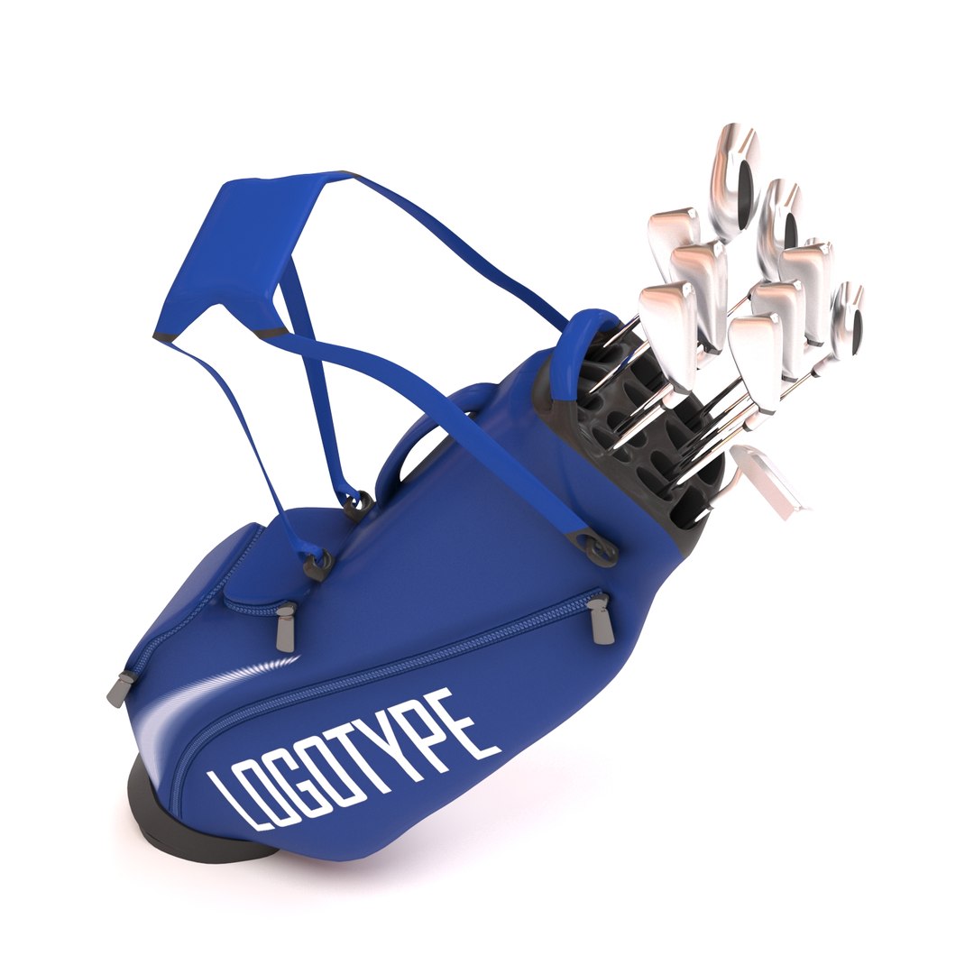 3D Golf Bag Printable Plus Set Of Clubs - TurboSquid 1896857
