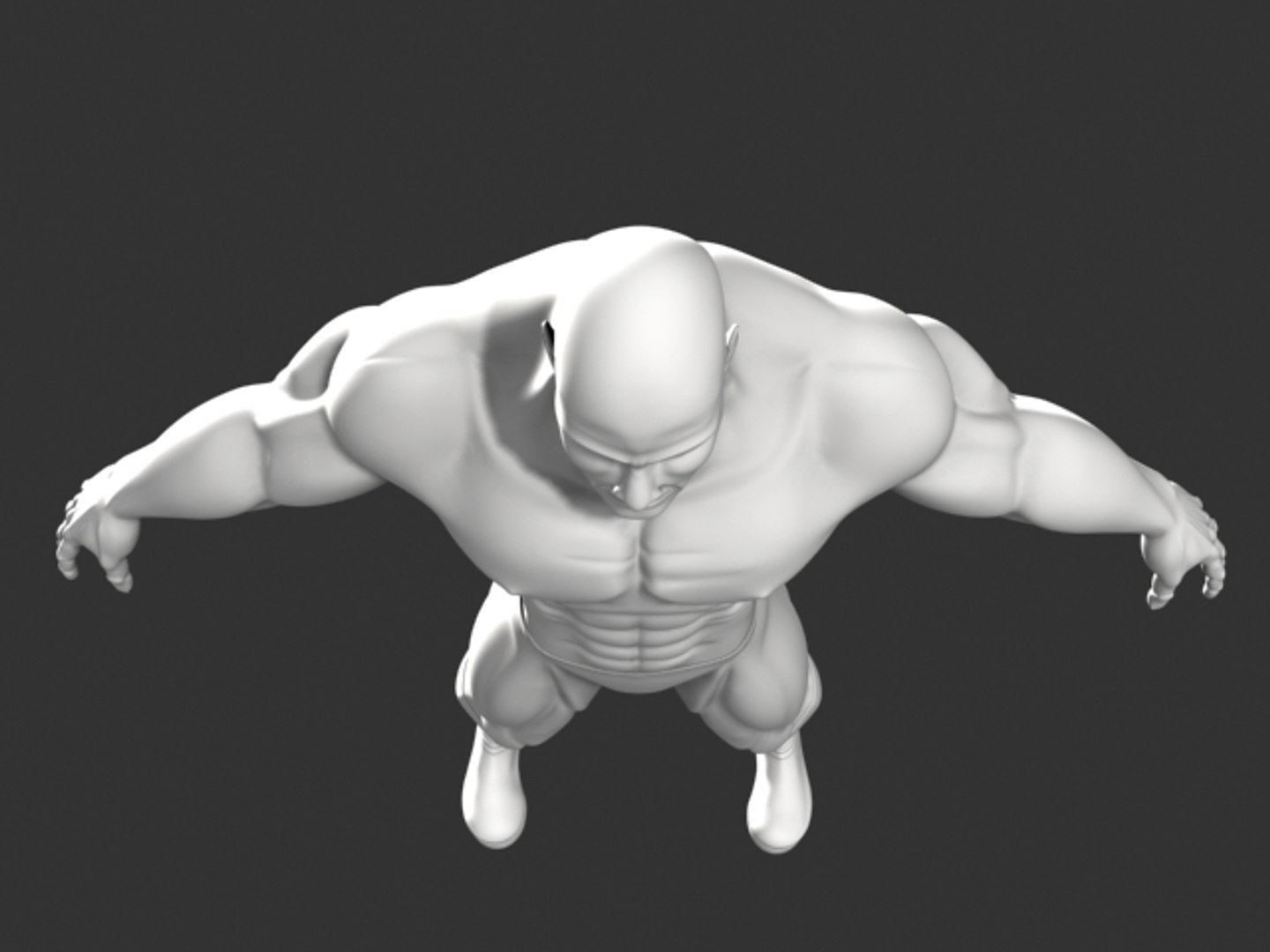 superhero male character 3d model