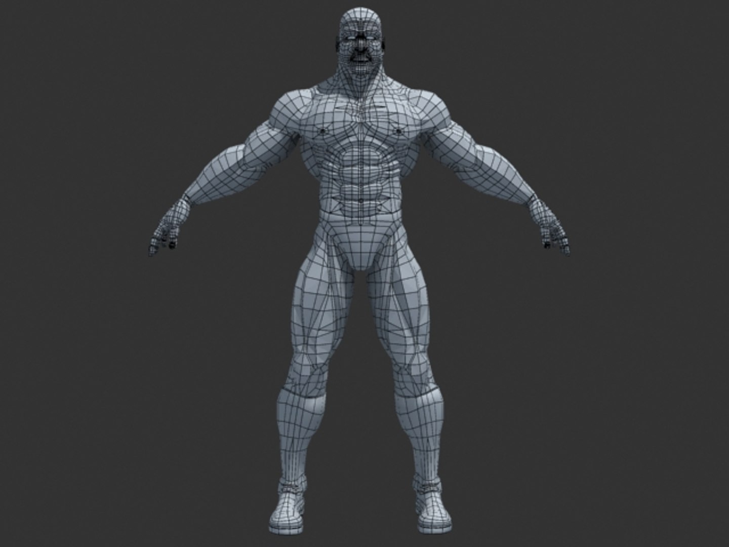 superhero male character 3d model