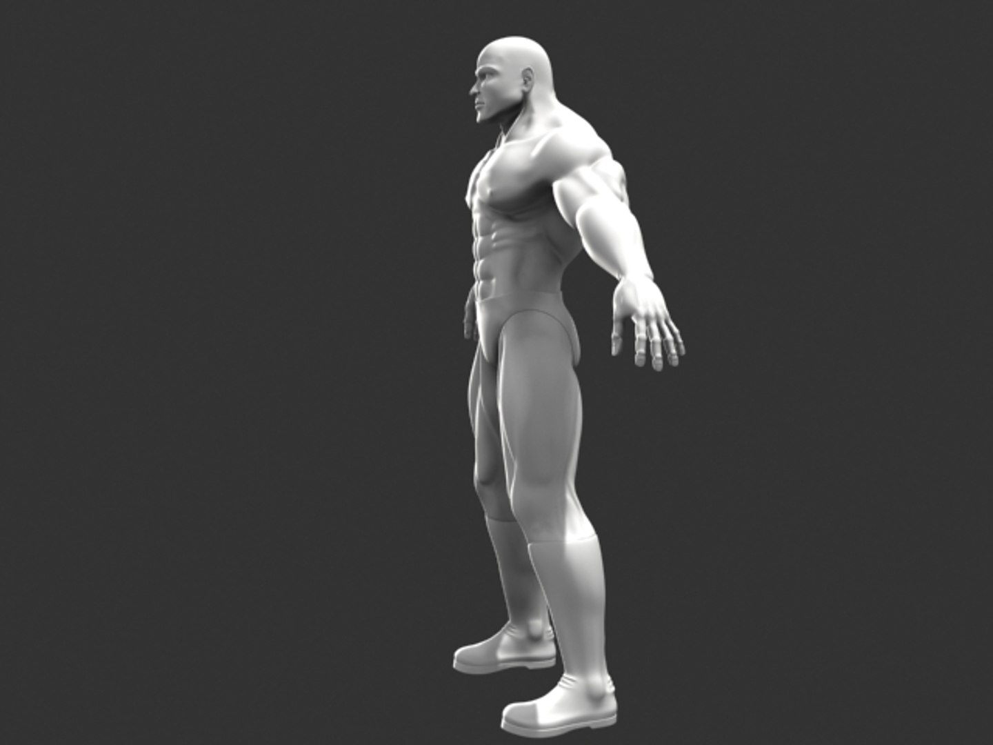 superhero male character 3d model