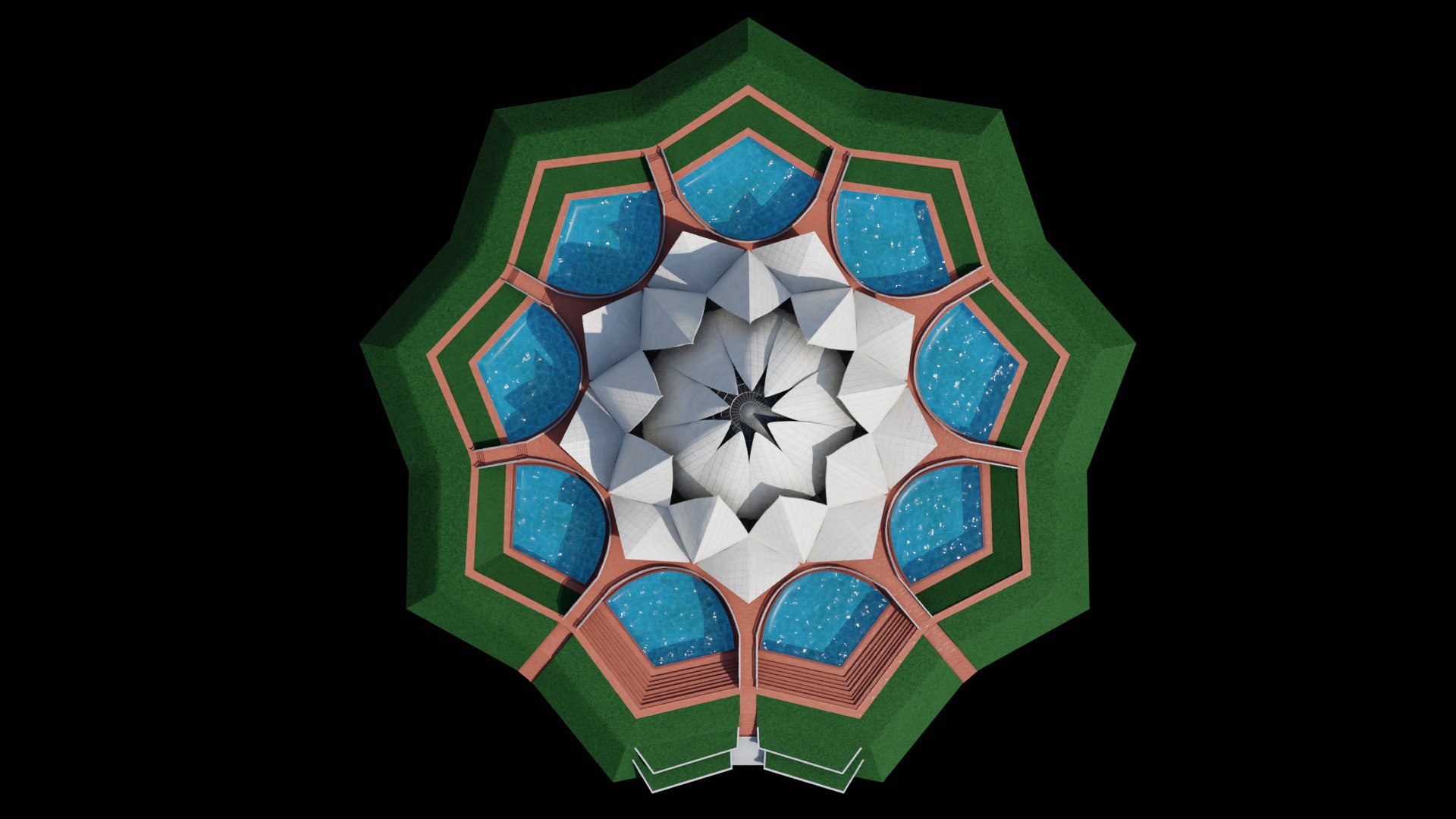 3D Model Lotus Temple - TurboSquid 2095644