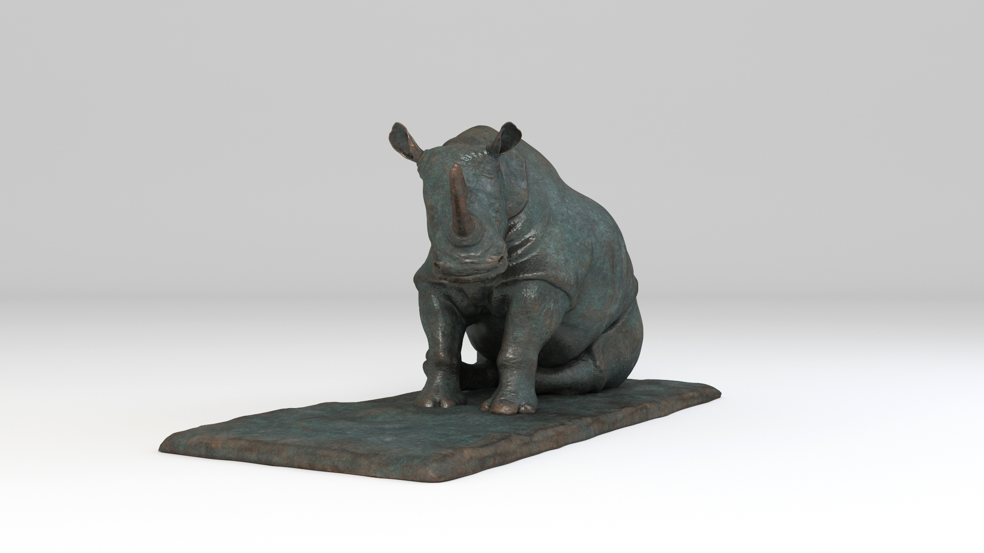 Sculpture Sitting Rhino 3D model - TurboSquid 1728906