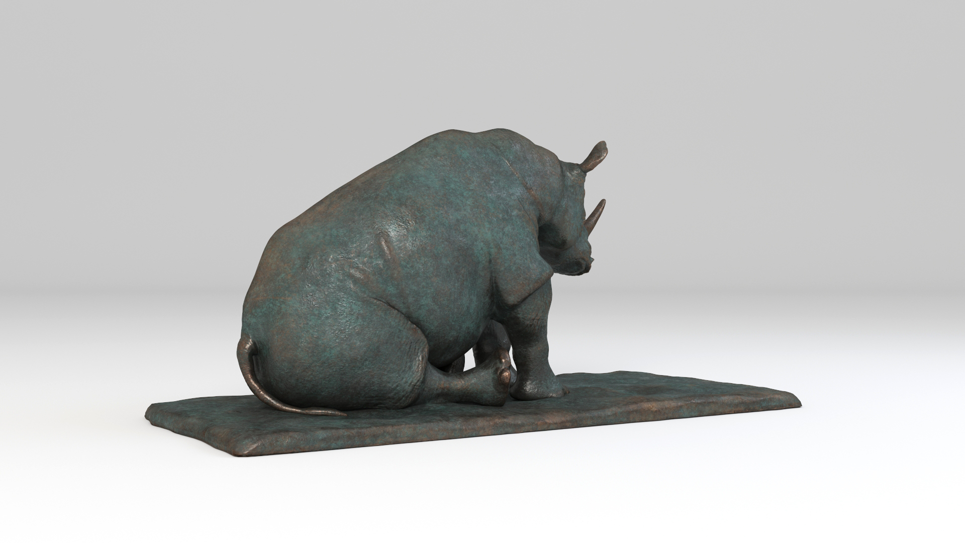 Sculpture Sitting Rhino 3D model - TurboSquid 1728906