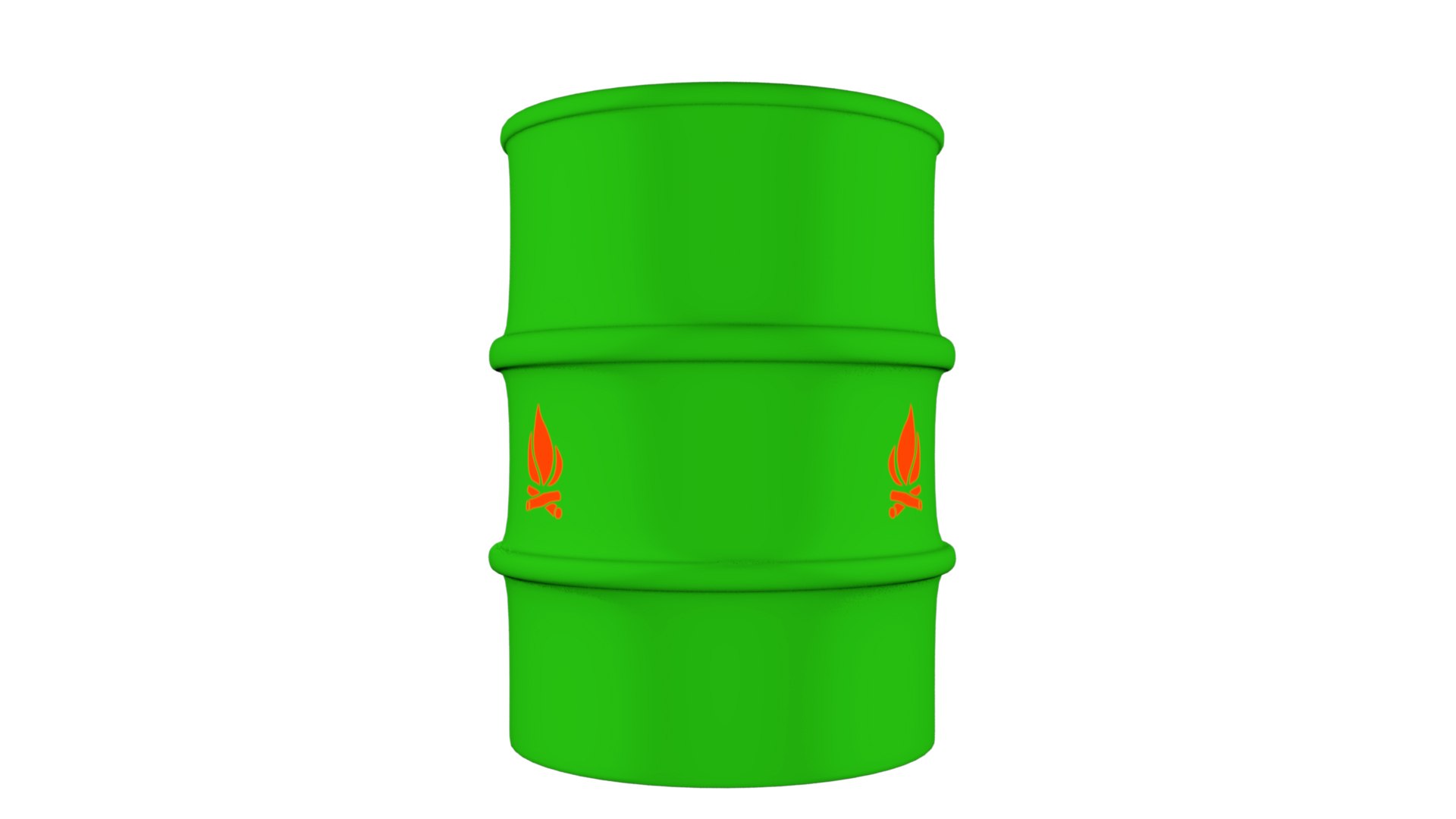 Oil 200l green 3D model - TurboSquid 1389322