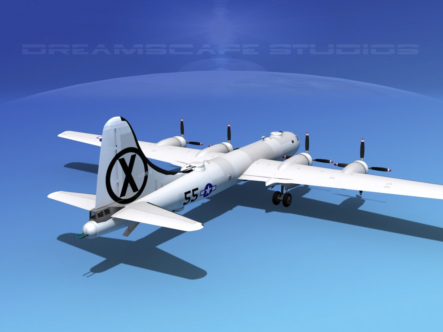 3d Superfortress B-29 Bomber Model