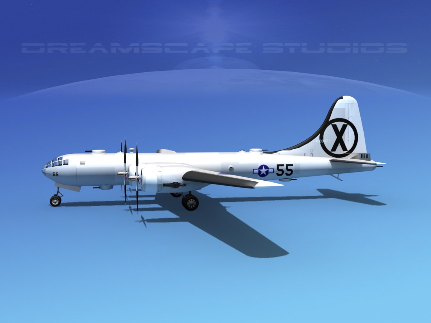 3d Superfortress B-29 Bomber Model