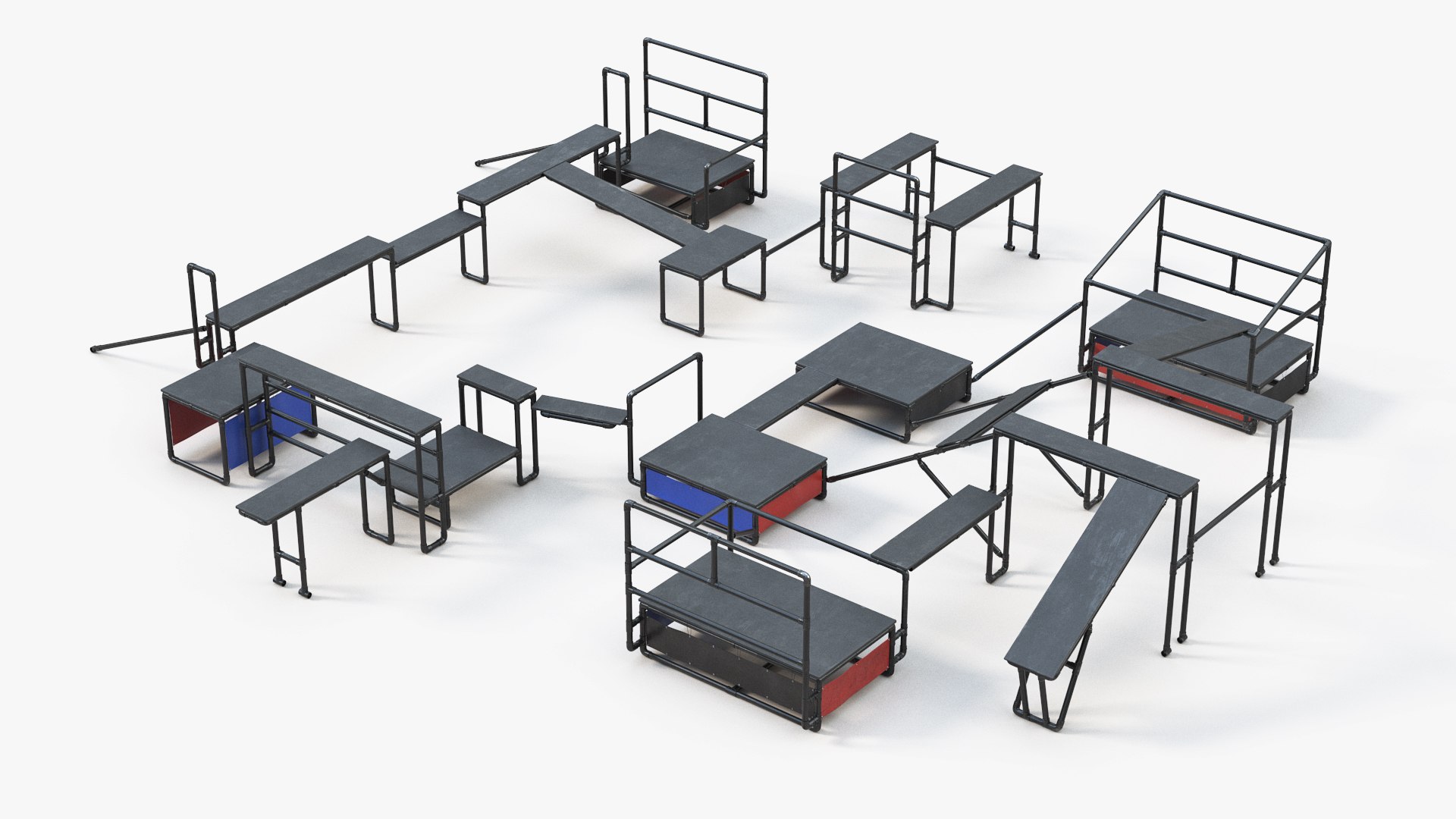 Parkour Obstacle Course 3D Model - TurboSquid 2371691
